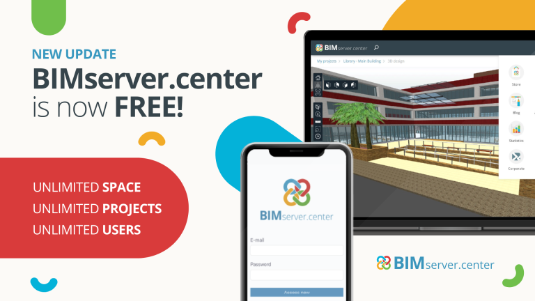 BIMserver.center ofrece espacio ilimitado y gratis en proyectos BIM